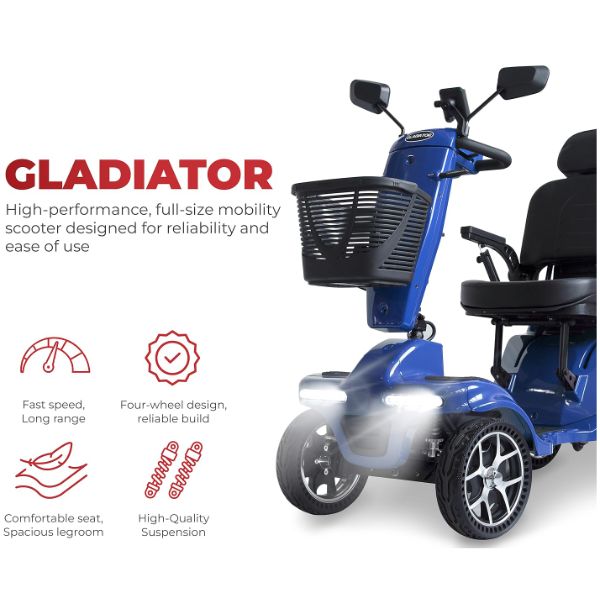 Gladiator 4-Wheel Bariatric Mobility Scooter– Electric Wheelchairs USA